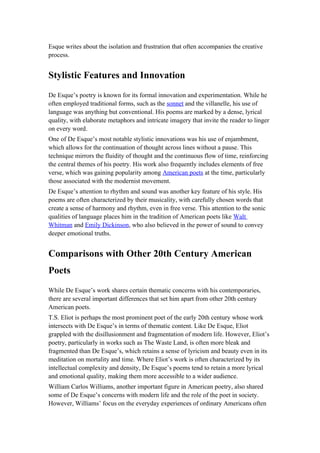 20th Century American poet Jean Louis De Esque.docx