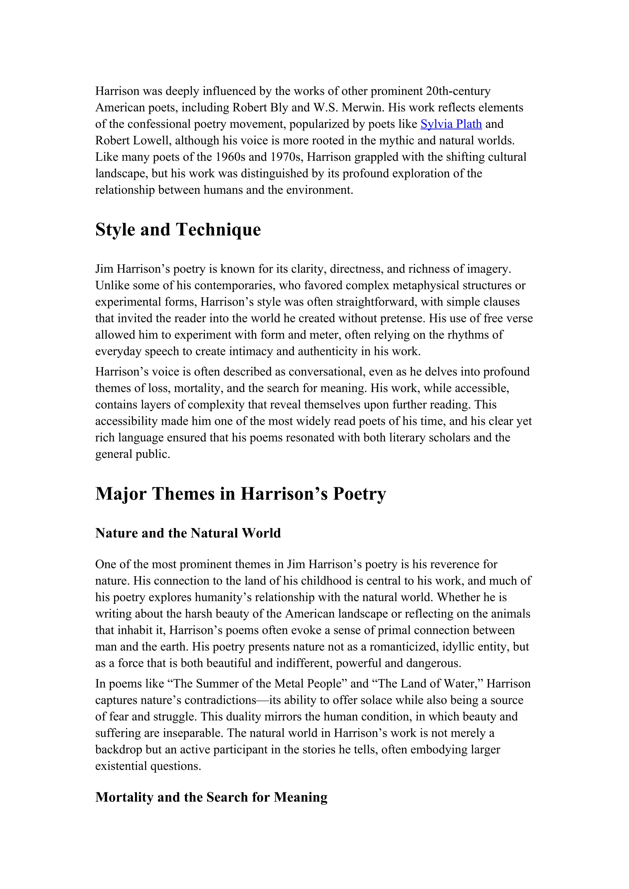 20th Century American poet Jim Harrison.docx