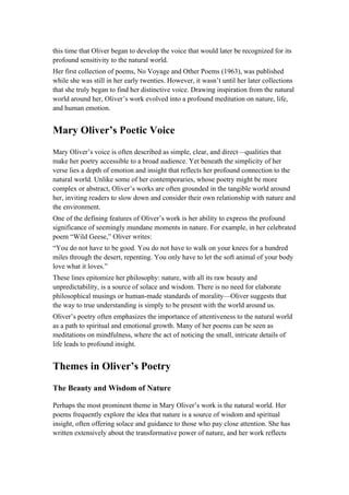 20th Century American poet Mary Oliver.docx