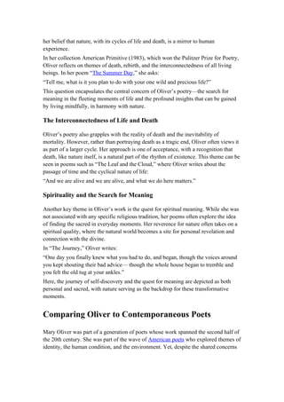 20th Century American poet Mary Oliver.docx