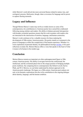 20th Century American poet Morton Marcus.docx