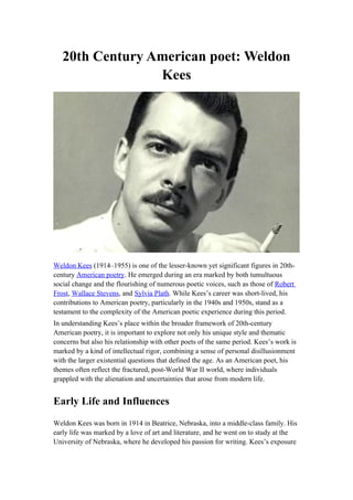 20th Century American poet Weldon Kees.docx