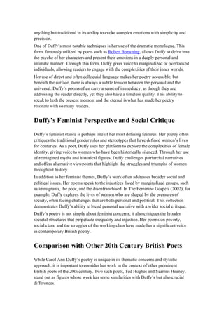 20th Century British Poet Carol Ann Duffy.docx