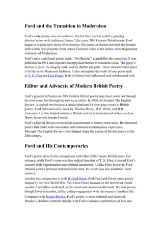 20th Century British Poet Ford Madox Ford.docx