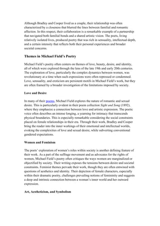 20th Century British Poet Michael Field.docx