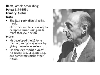 20th century classical music | PPT