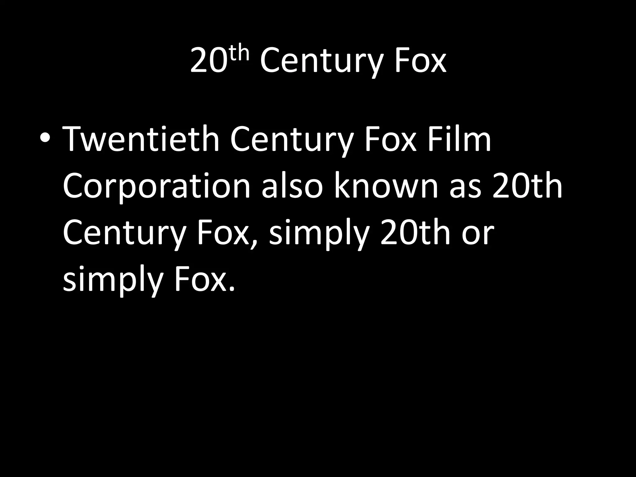 20th Century Fox | PPTX