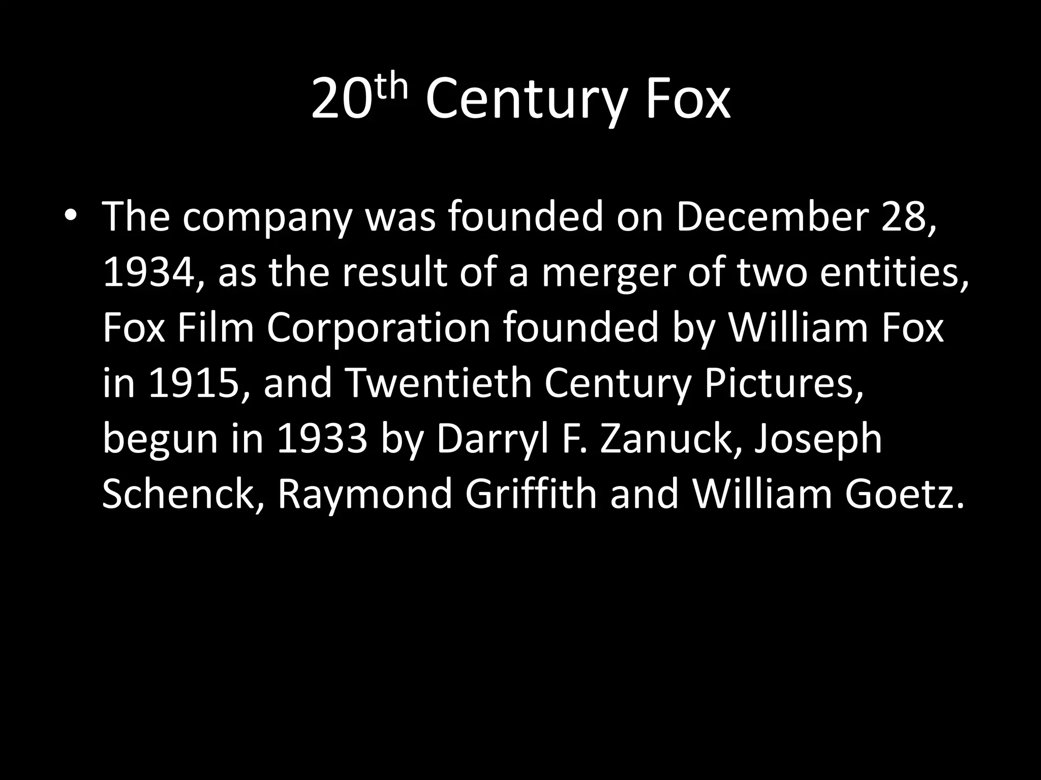 20th Century Fox | PPTX