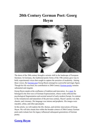 20th Century German Poet Georg Heym.docx