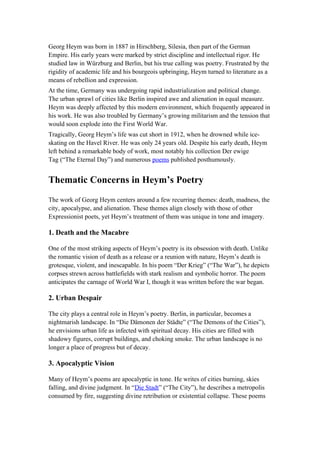 20th Century German Poet Georg Heym.docx