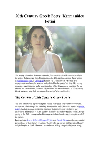 20th Century Greek Poets Kermanidou Fotini.docx