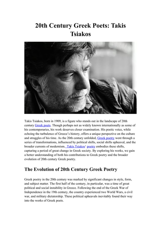 20th Century Greek Poets Takis Tsiakos.docx