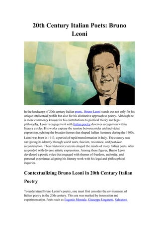 20th Century Italian Poets Bruno Leoni.docx