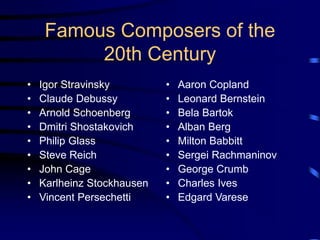 20th Century Music.ppt