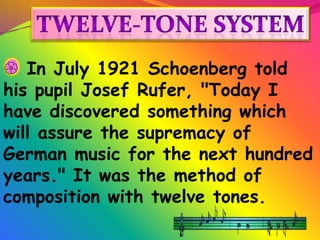 20th century music arnold shoenberg | PPTX