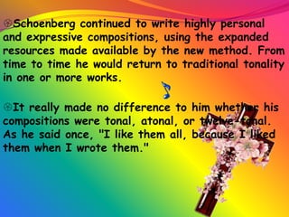 20th century music arnold shoenberg | PPTX