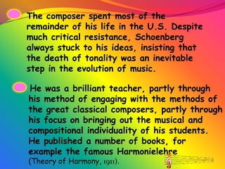 20th century music arnold shoenberg | PPTX