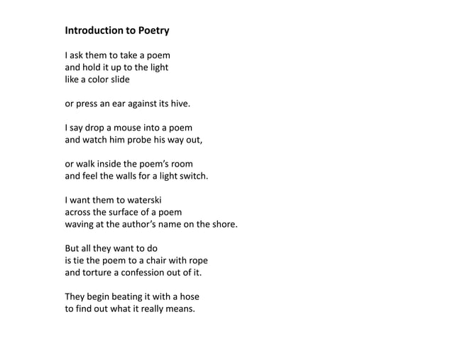 20th century poetry1 | PPTX | Musicals | Genres