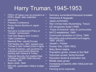 20th Century U.S. Presidents | PPT | Civic affairs | Politics