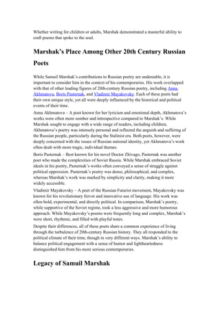 20th Century Russian Poets Samuil Marshak.docx