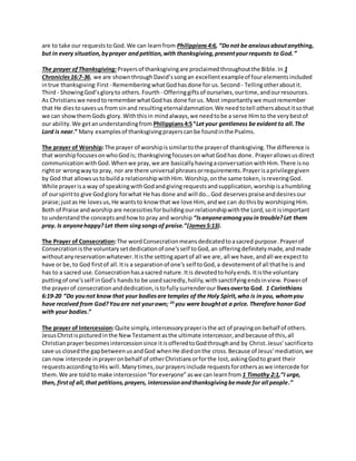 20th March 2017 - Different types of Prayer | PDF