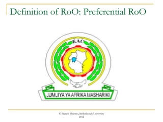 Rules of Origin in the Tripartite Free Trade Agreement | PPTX