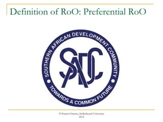 Rules of Origin in the Tripartite Free Trade Agreement | PPTX