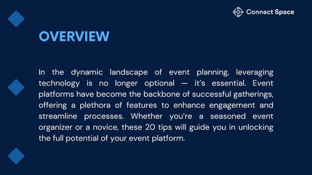 20 Tips for Optimal Event Platform Utilization | PPT