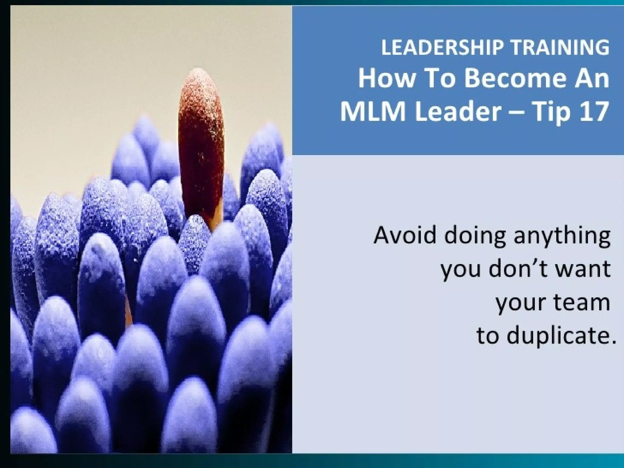 Leadership Training how to become an MLM LEADER 20 TIPS | PPT