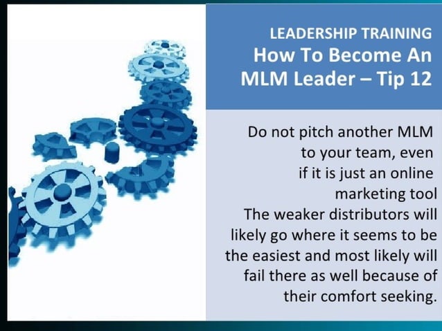 Leadership Training how to become an MLM LEADER 20 TIPS | PPT ...