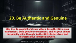 20 Tips to Increase Your Influence at Work | PPTX