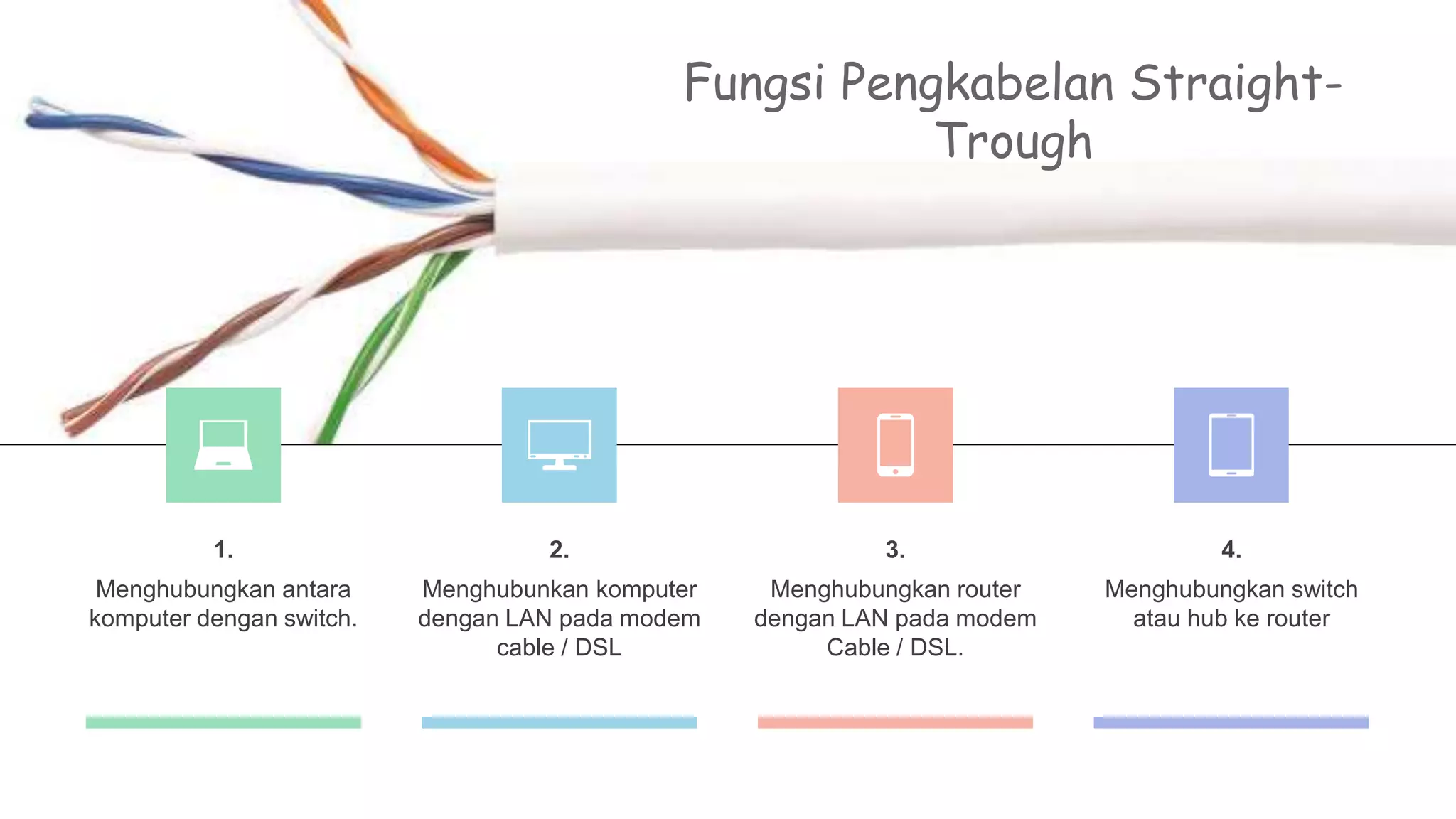 Pengkabelan UTP Straight dan Crossover-Tsania | PPTX