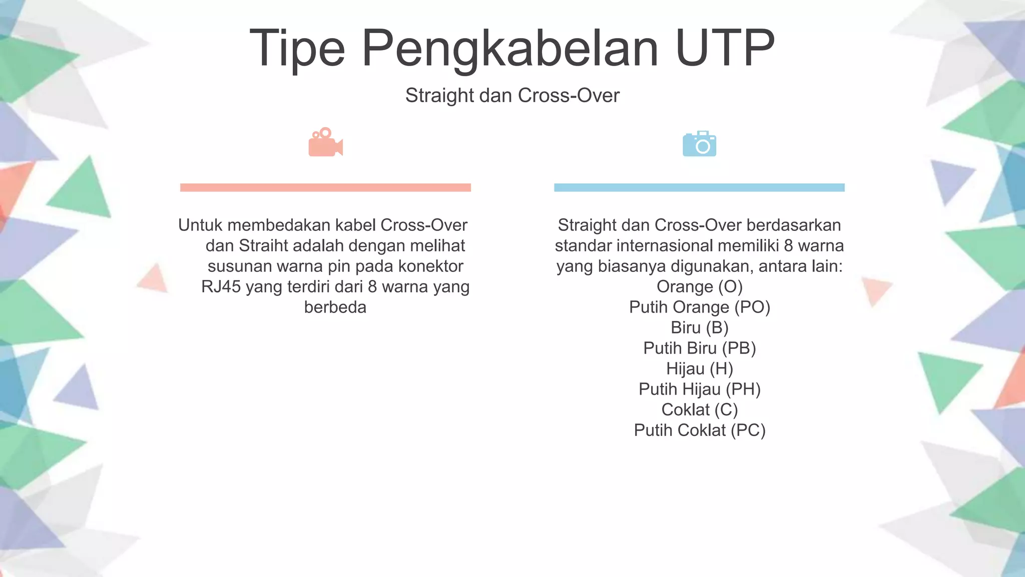 Pengkabelan UTP Straight dan Crossover-Tsania | PPTX