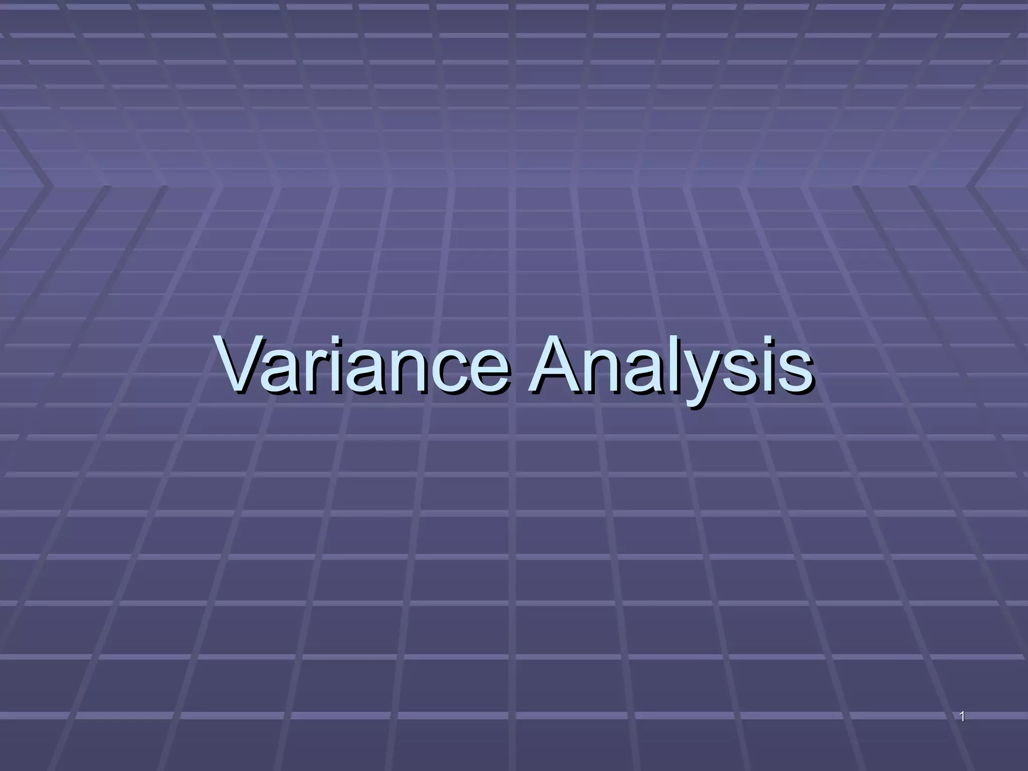 Variance Analysis | PPT