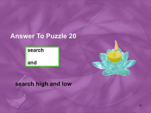 20 Word Picture Puzzles | PPT | Puzzle Video Games | Video Game Genres