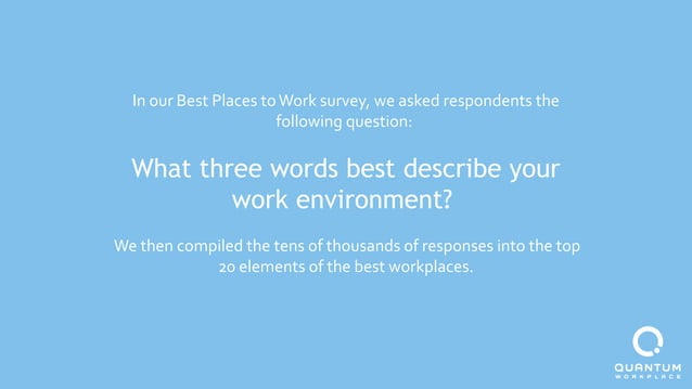 20 Words that Describe the Best Workplaces | PPTX