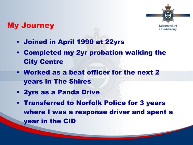 Joining the Police: 20 years on | PPT