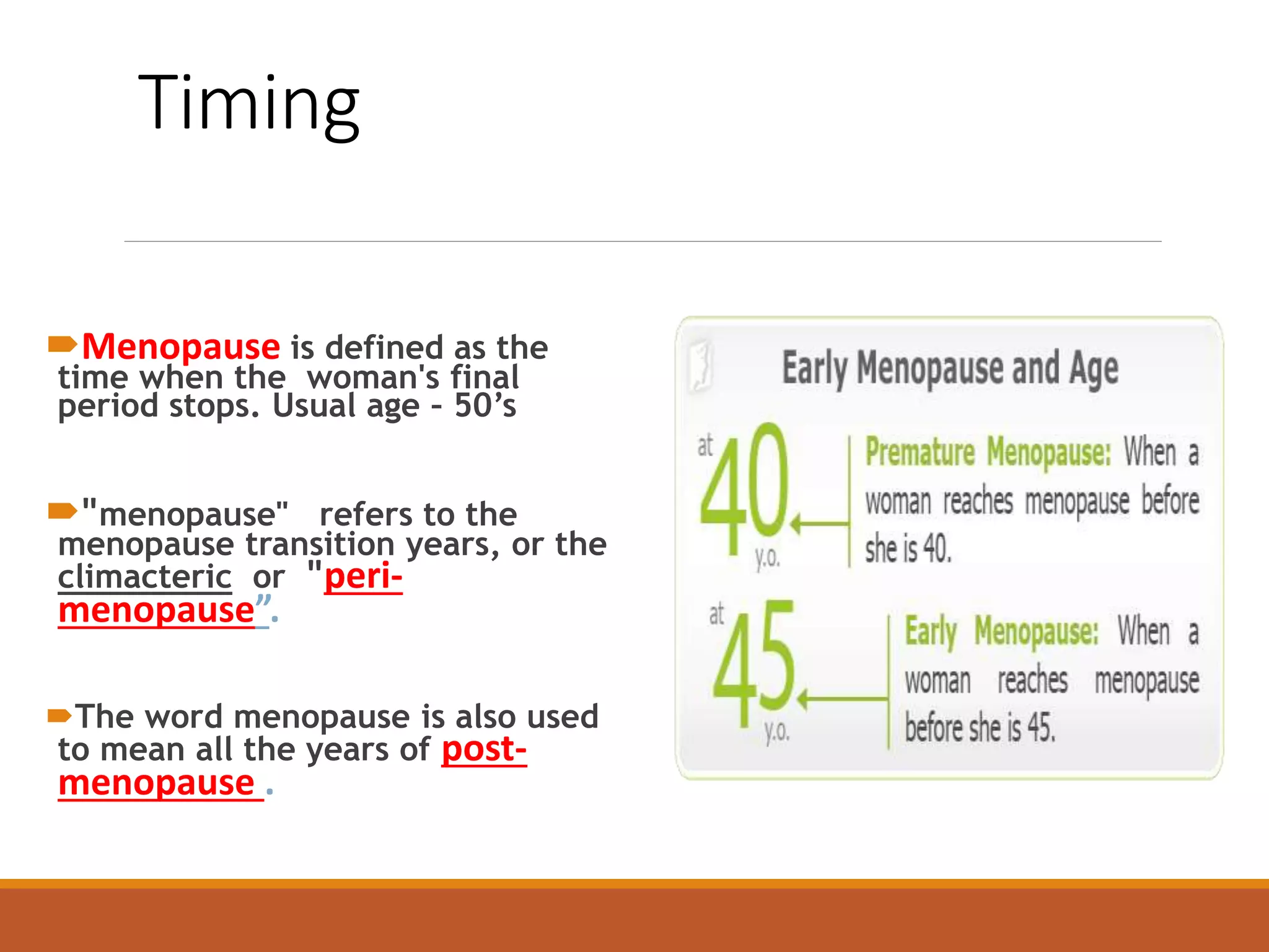 Menopause overview | PPT