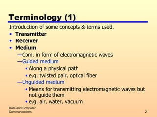 2[1].1 data transmission | PPT | Digital Audio | Computer Software and ...