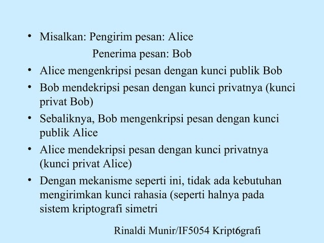 kriptografi kunci publik | PPT