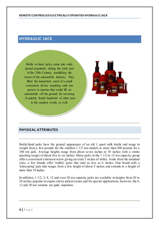 REMOTE CONTROLLED ELECTRICALLY OPERATED HYDRAULIC JACK | DOCX