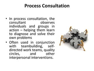 Process consultation team work group OD interventions - Organizational ...
