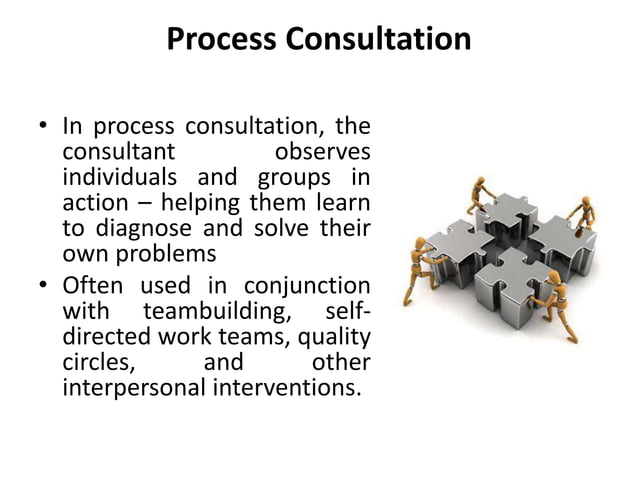 Process consultation team work group OD interventions - Organizational ...
