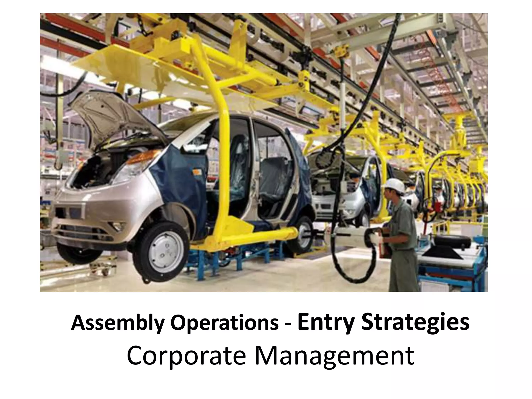Assembly operations - entry strategies - corporate management ...