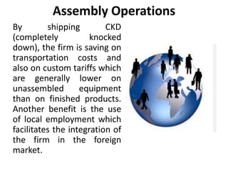 Assembly operations - entry strategies - corporate management ...