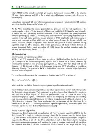 QRS Complex Detection and Analysis of Cardiovascular Abnormalities: A Review | PDF