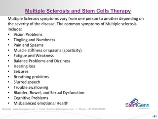 Multiple Sclerosis and Stem Cells Therapy | PPTX | Physical Therapy ...