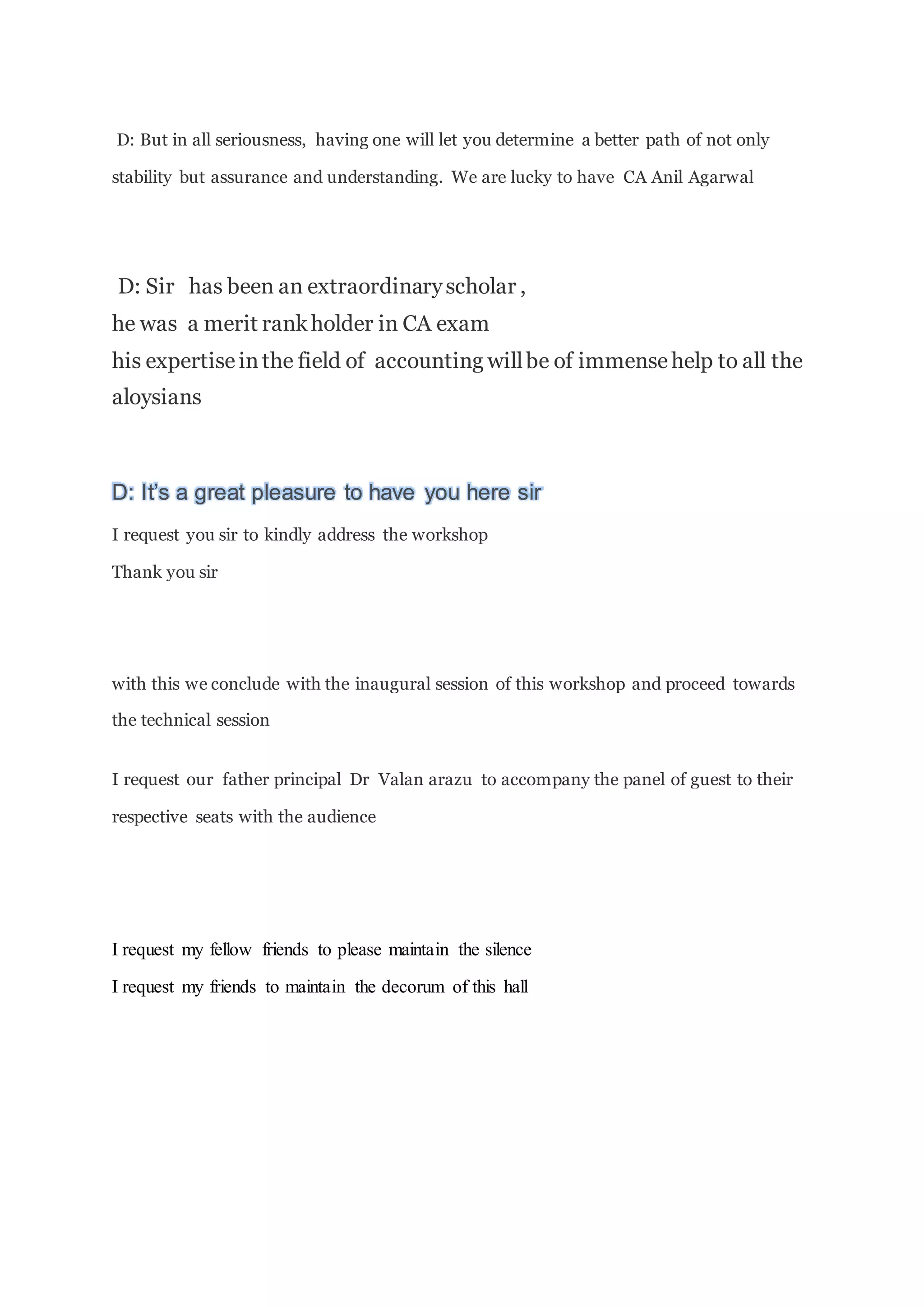 Anchoring Script | DOCX