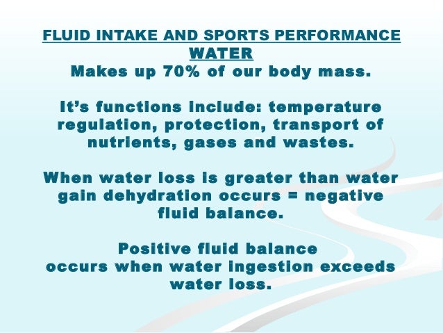 21.1.16 fluid intake and sports performance