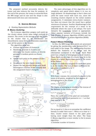 Comparison of Image Segmentation Algorithms for Brain Tumor Detection ...